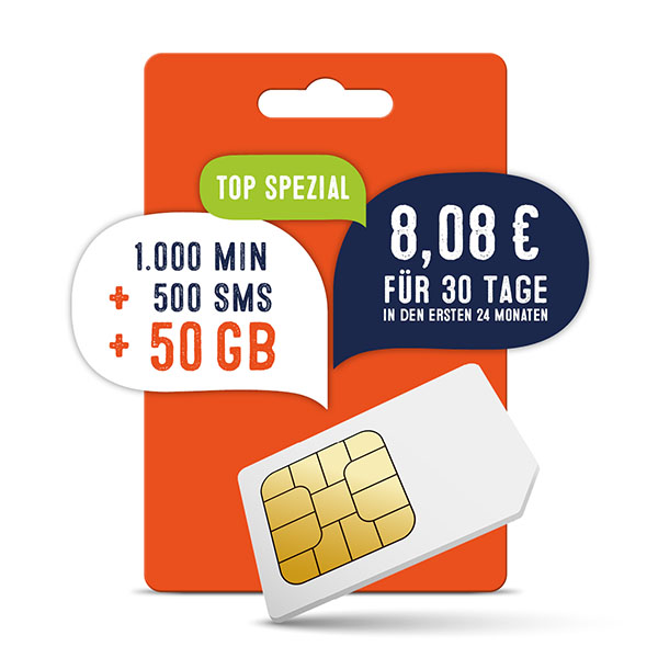 SIM-Karte mit Tarif TOP Spezial - eety